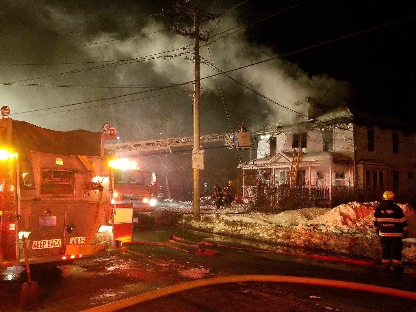 Truck Hits Gas Line Of Millbury Home Causing Fire | THE LAKE 940